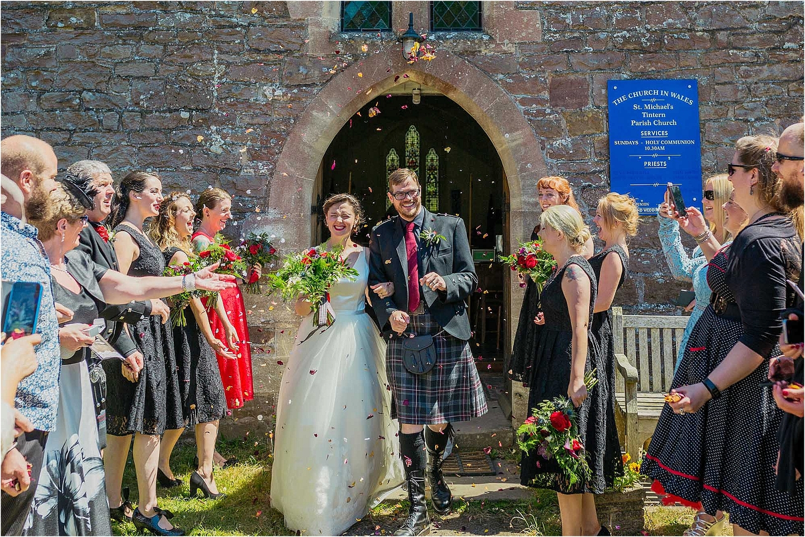 Wedding at St. Michael's Church & Tintern Abbey // Wales