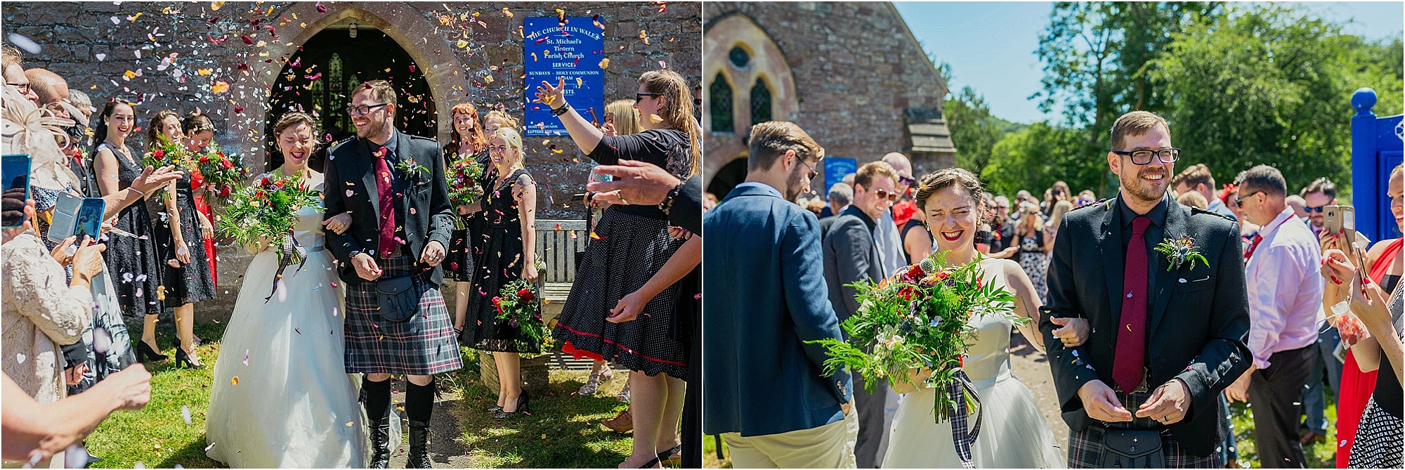 Wedding at St. Michael's Church & Tintern Abbey // Wales